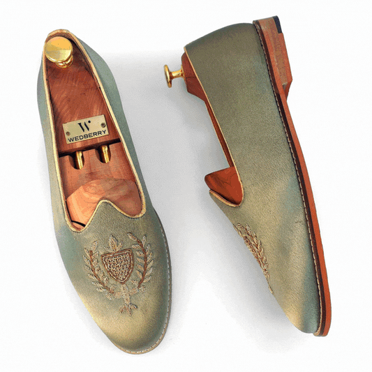 Shades of Green/Pista – Wedberry Ethnic Shoes